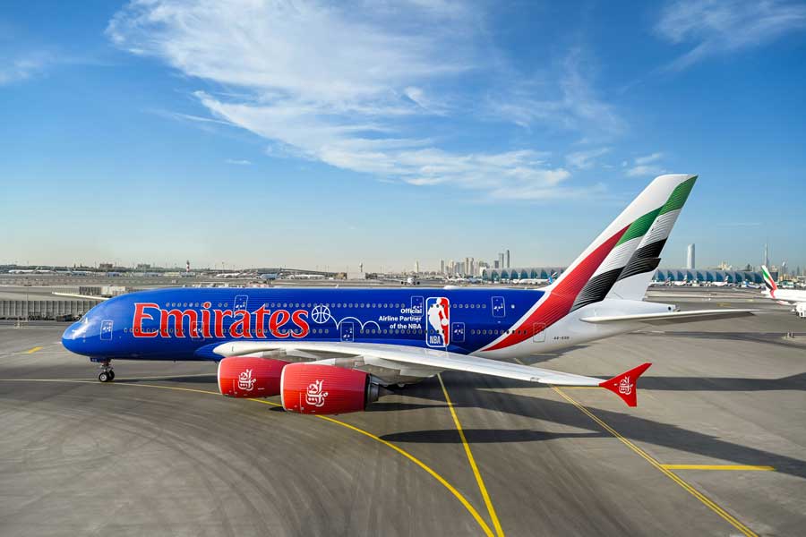 Emirates Airline Unveils Special NBA Livery Aircraft TRAICY Global Emirates Airline Unveils Special NBA Livery Aircraft TRAICY Global